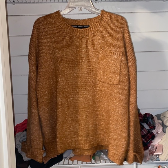 HYFVE | Sweaters | Oversized Hyfve Hyfve Hyfve Orange Pocket Sweater ...